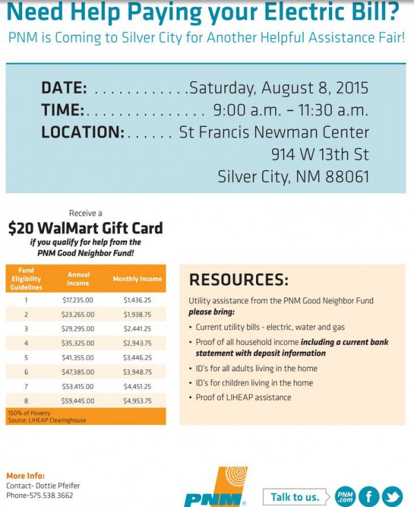 July 27th, 2015: PNM Good Neighbor Bill Help – Silver City Radio