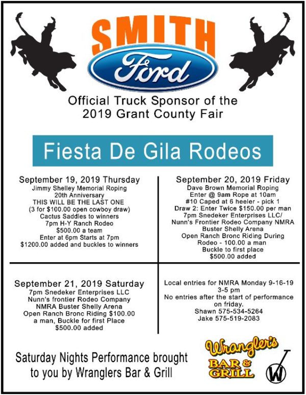 Grant County Fair Fiesta De Gila Rodeos – Silver City Radio