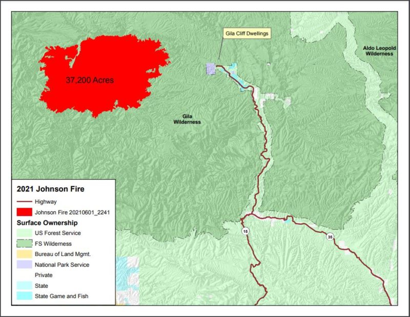 Johnson Fire Map as of 060321 – Silver City Radio