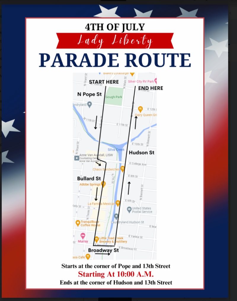 Fourth of July Parade Route – Silver City Radio